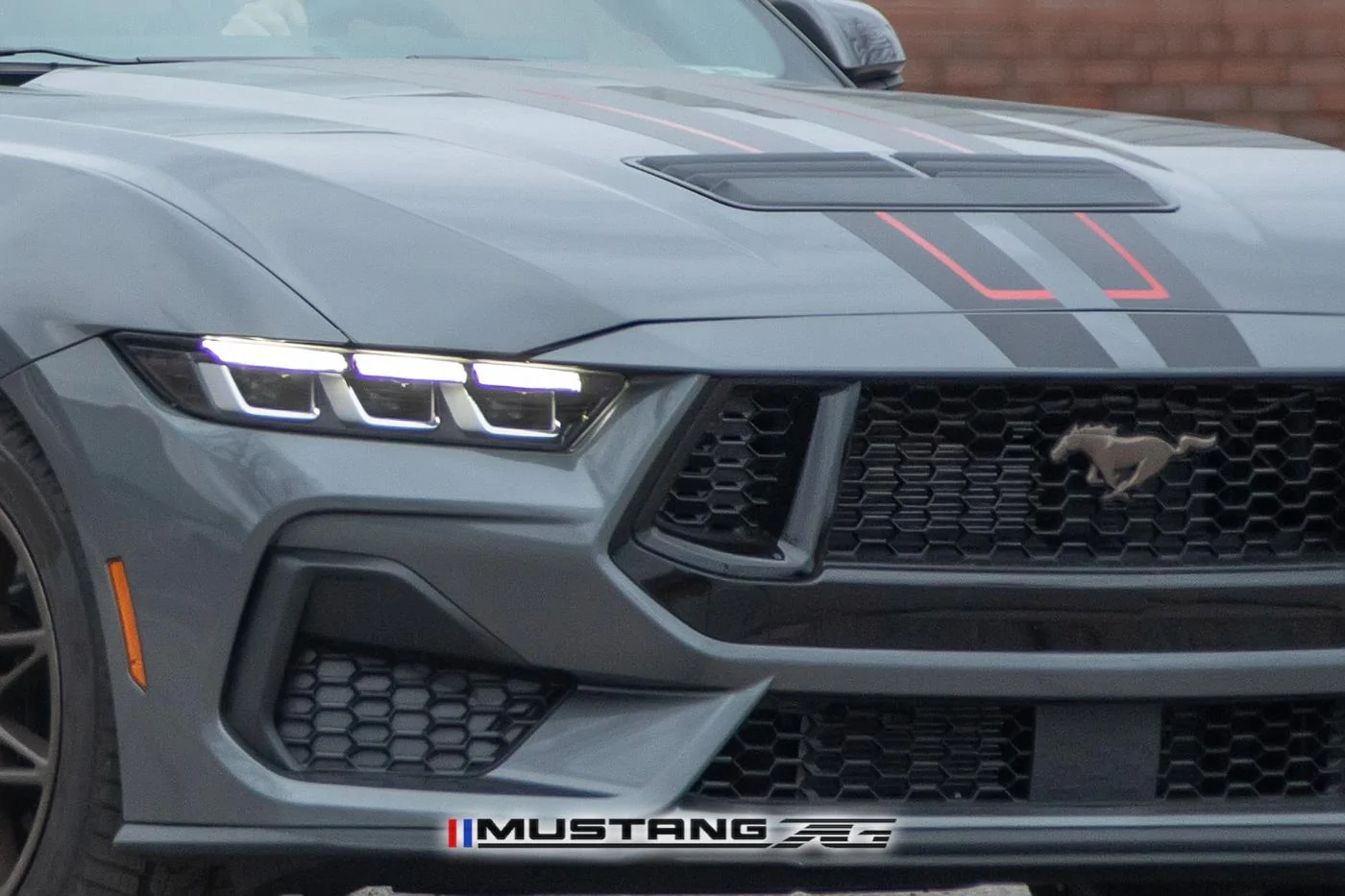 Red & Black Stripes Spied on Carbonized Gray 2024 Mustang GT w/Bronze ...