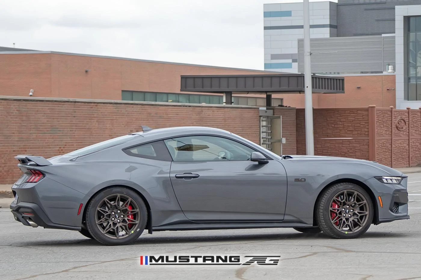 Red & Black Stripes Spied on Carbonized Gray 2024 Mustang GT w/Bronze ...