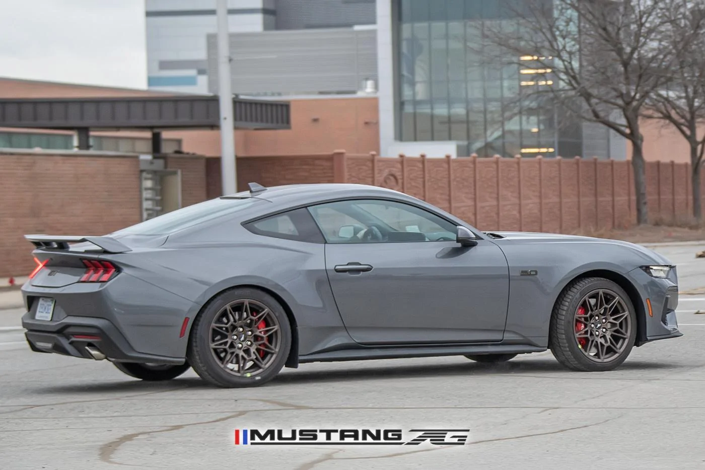 Red & Black Stripes Spied on Carbonized Gray 2024 Mustang GT w/Bronze ...