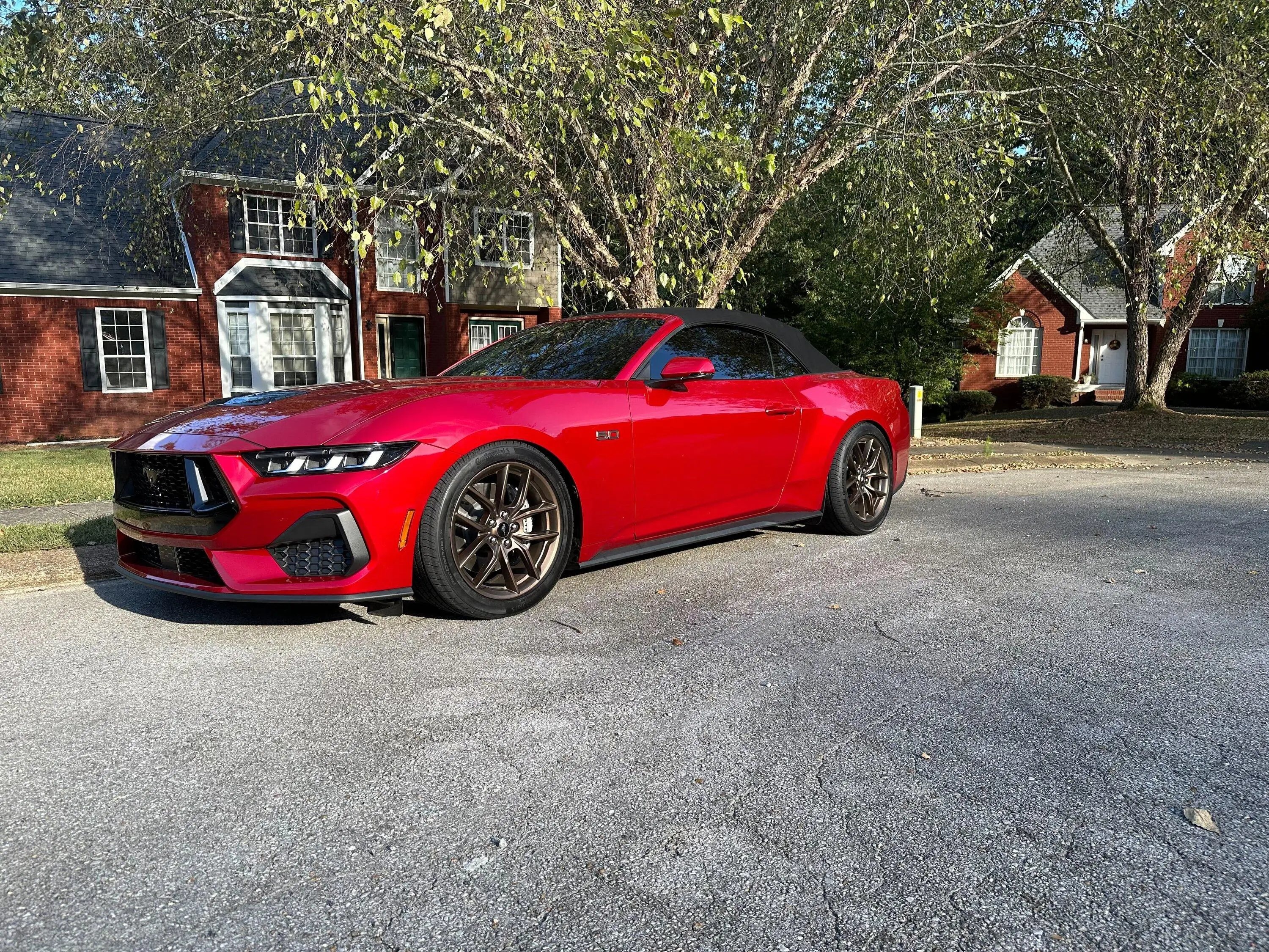 GT lowered on aftermarket suspension: RTR coilovers, Steeda sway bars ...