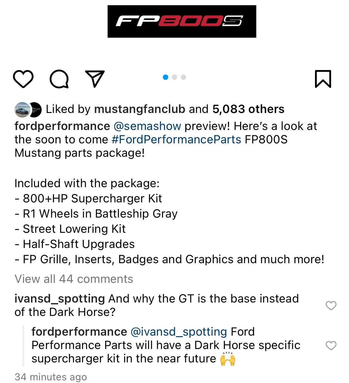 New 2024 Mustang FP800S Ford Performance Street Packages Add Power ...