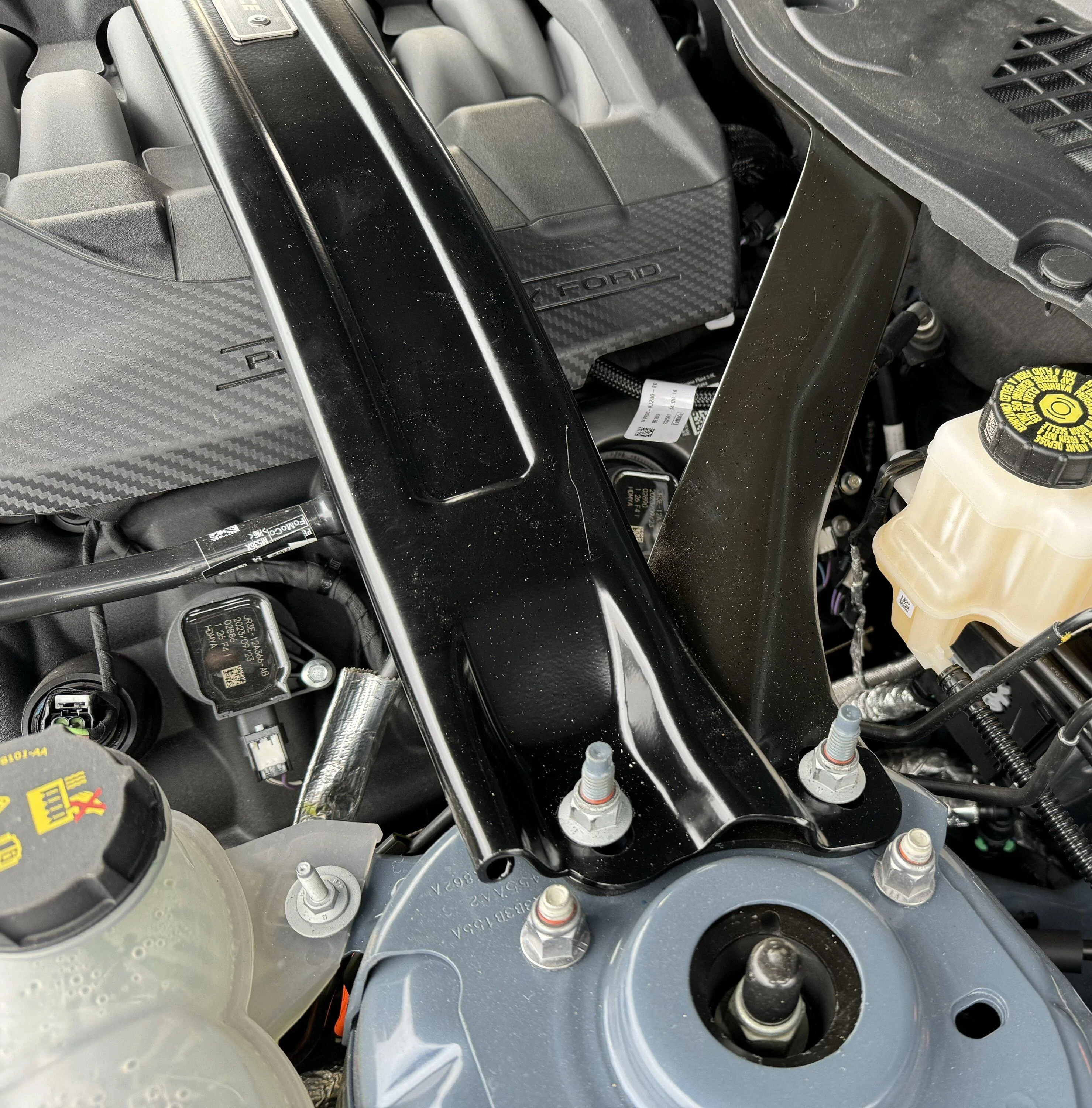 DIY (photo essay) for Ford Performance under hood strut brace kit ...