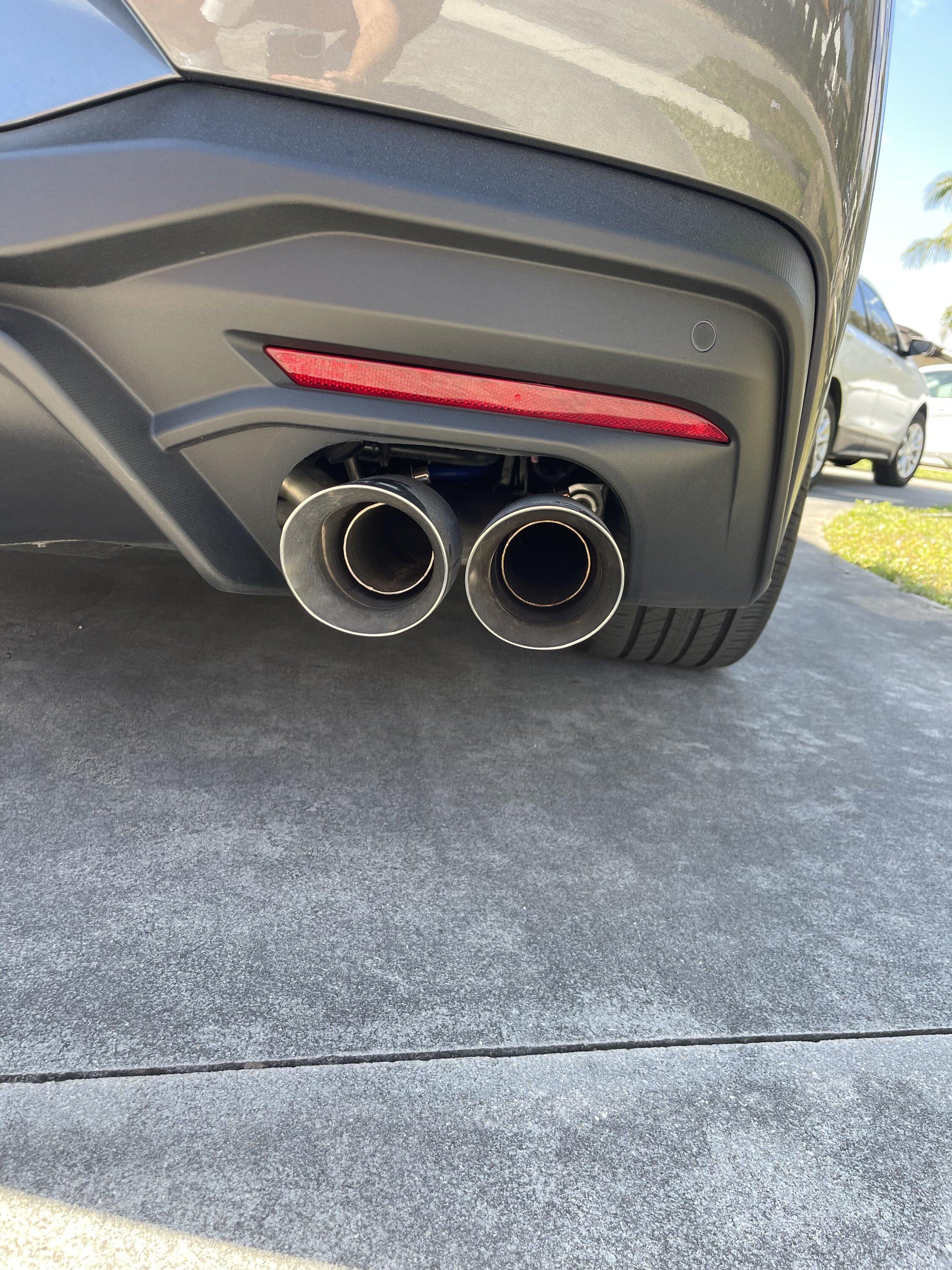 Dual to quad tip conversion for non-active exhaust | Mustang7G - 2024 ...