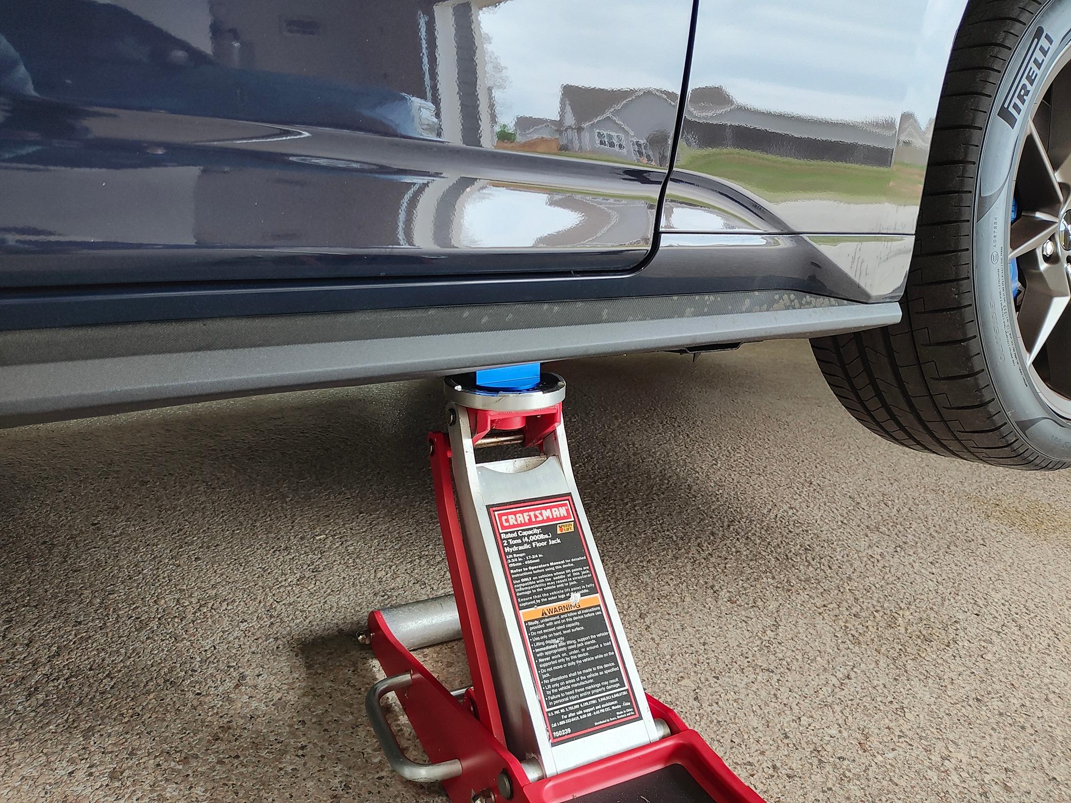 Jacking -- safe way and where to jack up front end of 2024 Mustang GT ...