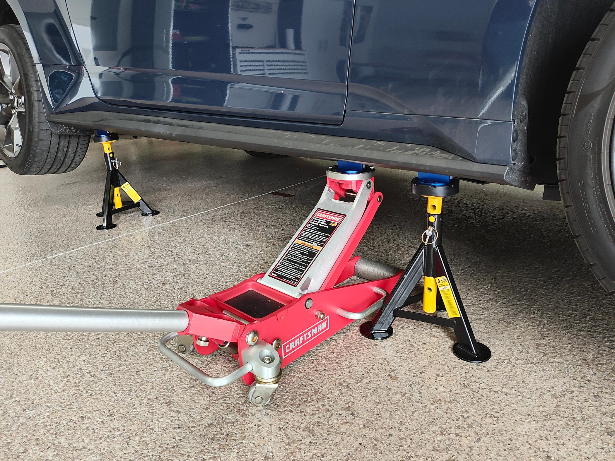 Jacking -- safe way and where to jack up front end of 2024 Mustang GT ...