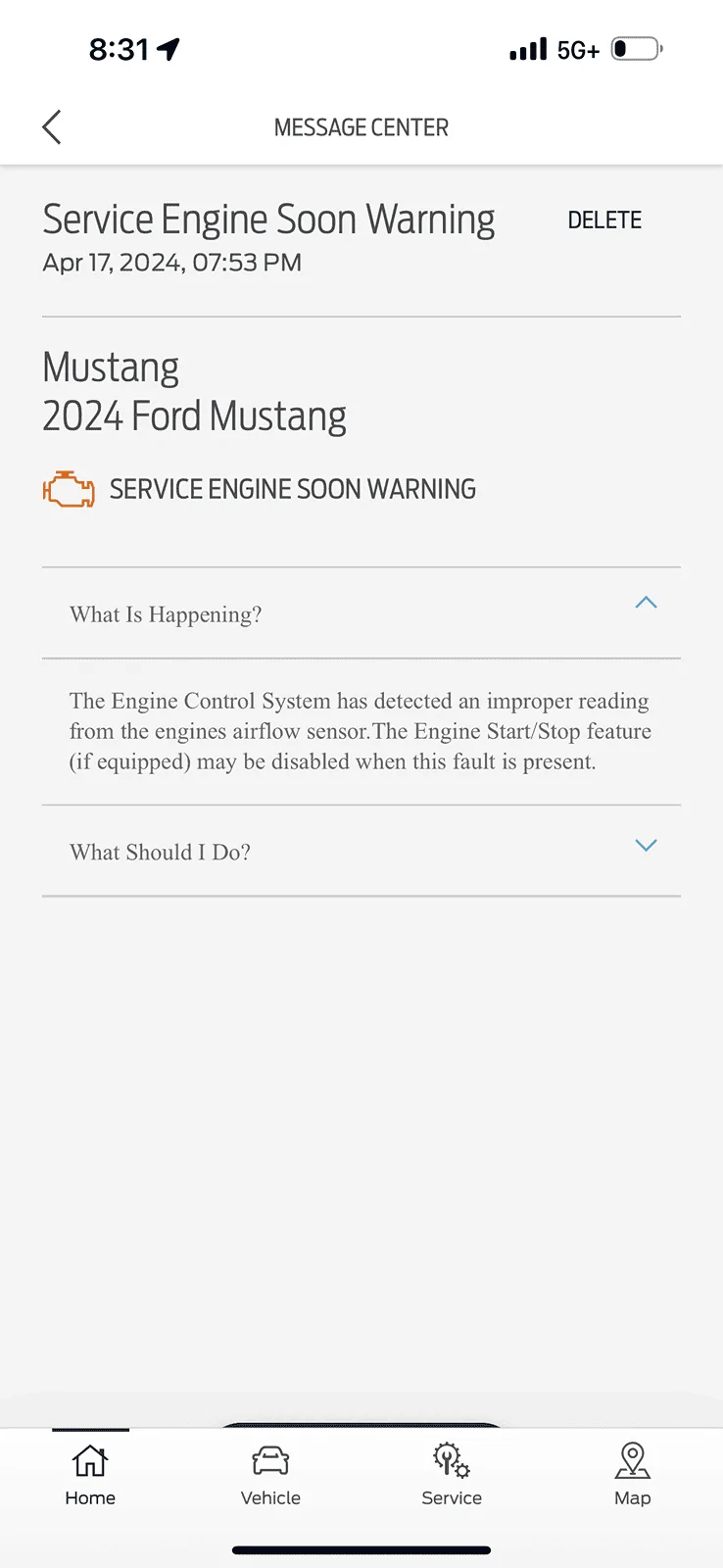 Check engine light after installing K&N air filter and removing carbon ...
