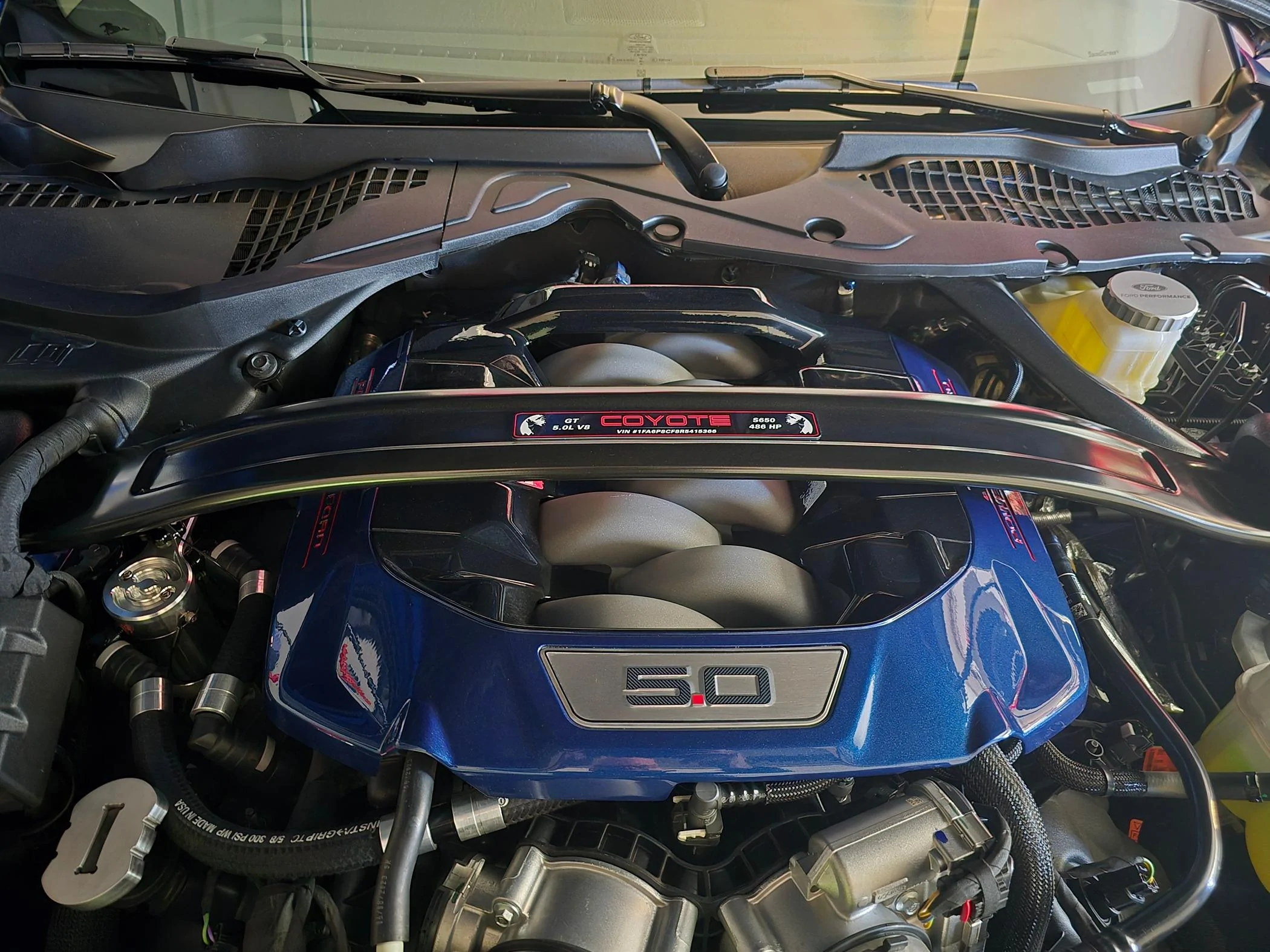Custom painted engine cover | Mustang7G - 2024+ S650 Mustang Forum ...