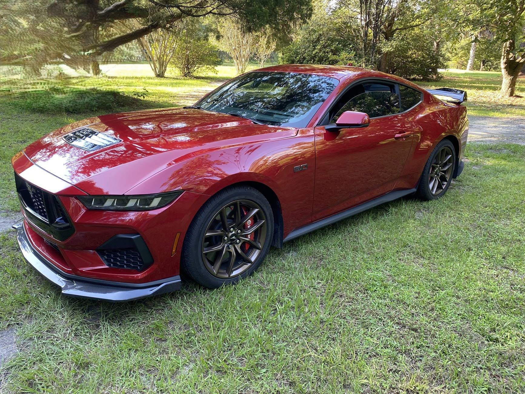 EOS Carbon Fiber Front Splitter Extension | Mustang7G - 2024+ S650 ...
