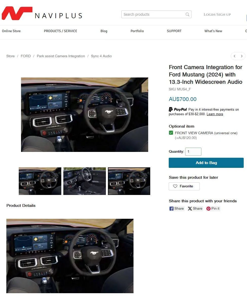 2024 Mustang Front Camera System from Naviplus | Mustang7G - 2024+ S650 Mustang Forum (Dark ...